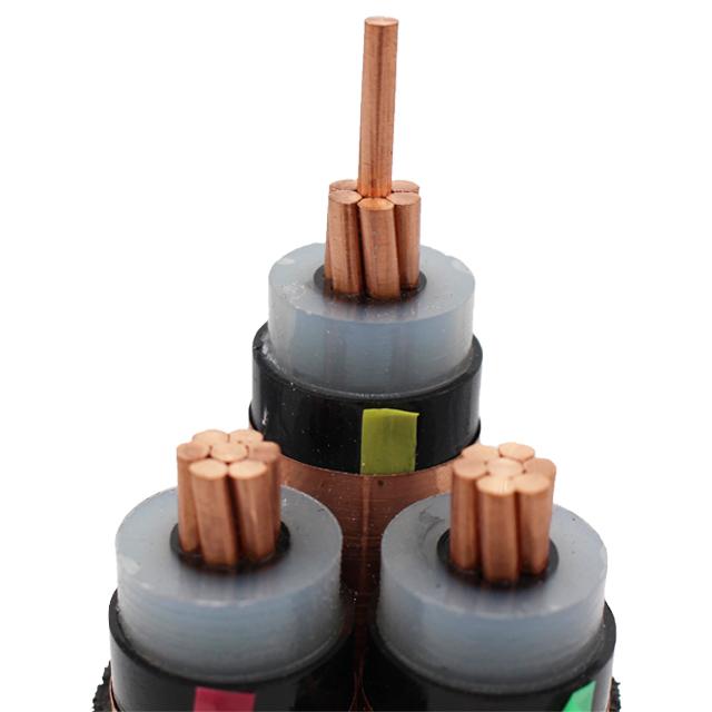 Underground Medium Voltage Armoured Power Cable With XLPE Insulation Copper Core